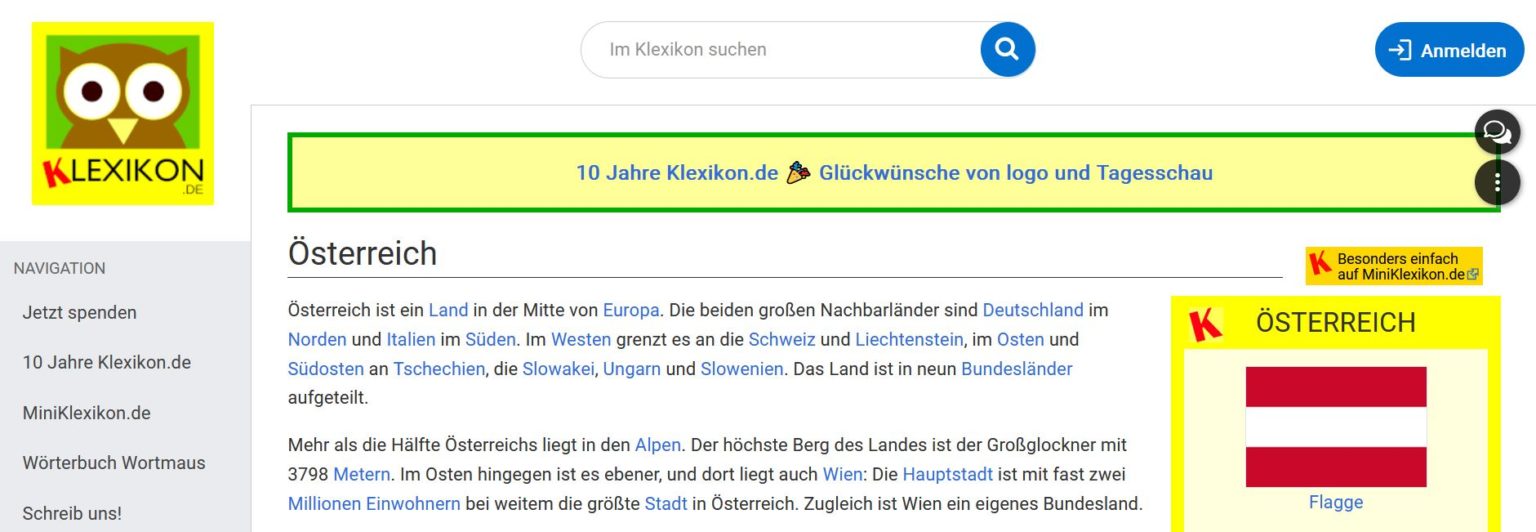 Das Klexikon - die Wikipedia für Kinder - Medienfundgrube
